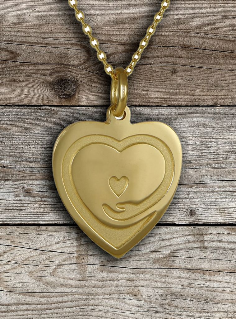 In My Heart Necklace, Gold Plated - Dimples